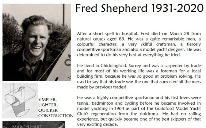 Obituary for Fred Shepherd 1931 – 2020 – Model Yachting Association ...